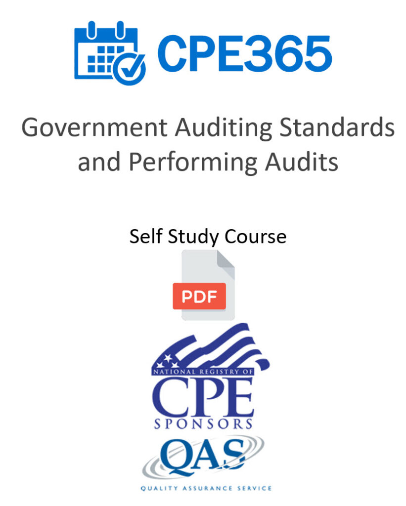 Government Auditing Standards and Performing Audits (v23) – Self Study ...