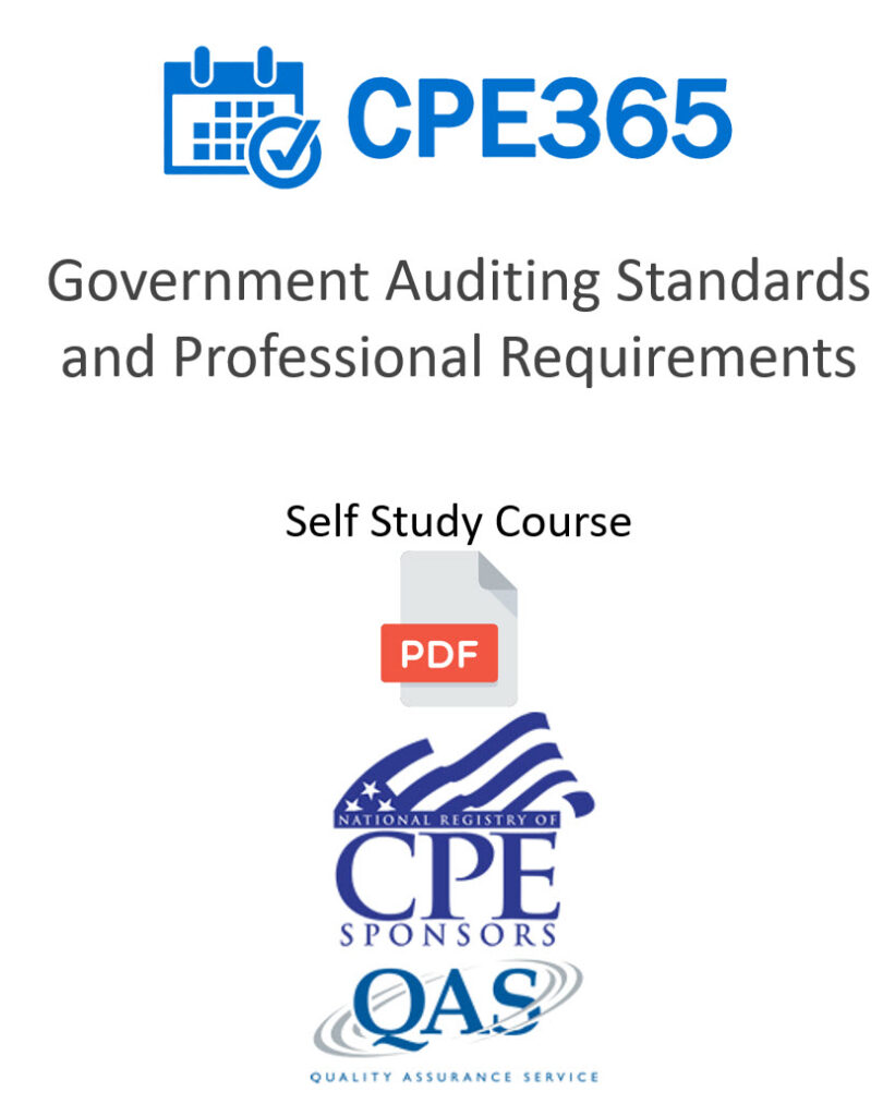 Government Auditing Standards and Professional Requirements 2025 – Self ...