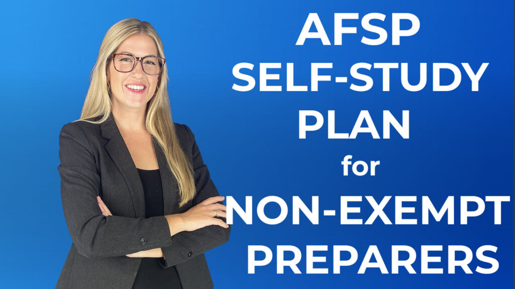 AFSP Self-Study Plan for Non-Exempt Preparers - CPE365